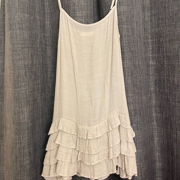 Tops | Ruffled Oversized Cami Natural | Poshmark